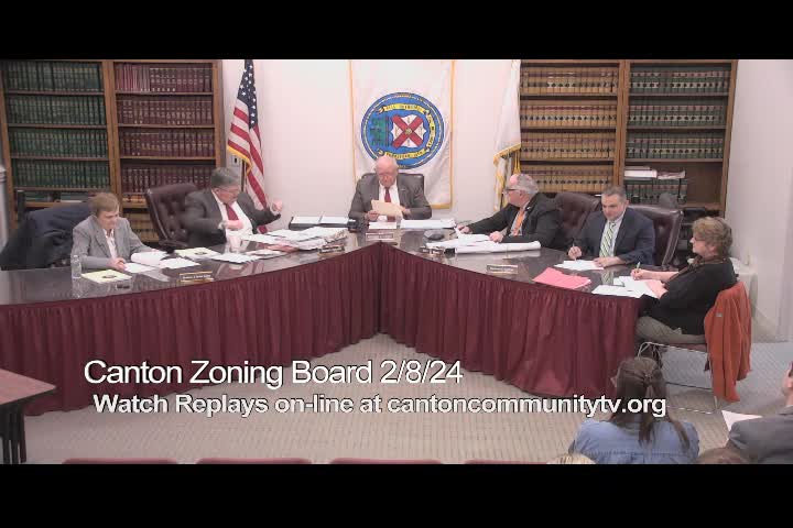 Canton Zoning Board Feb. 8, 2024
