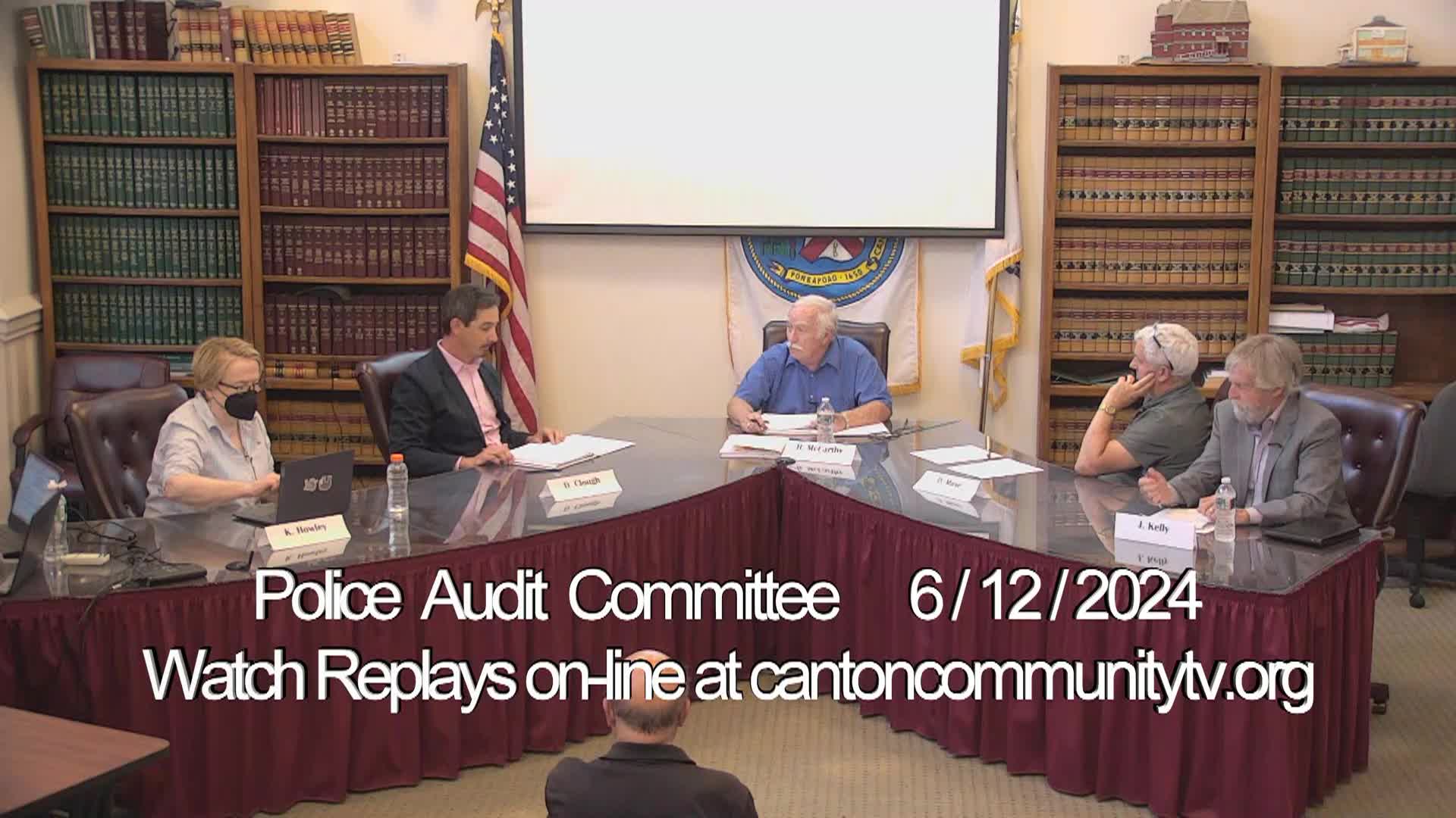 Canton Police Audit Committee June 12. 2024
