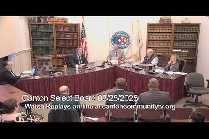 Canton Select Board March 25, 2025